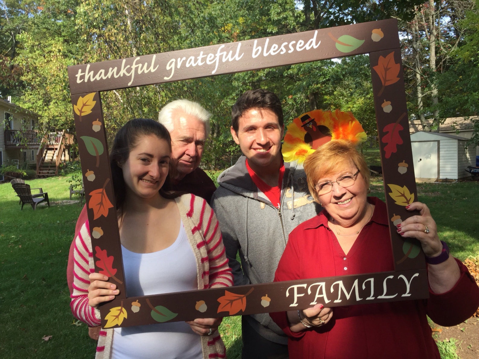 Photo Booth Frame - Thanksgiving Photobooth Frame Prop - Family Photo ...