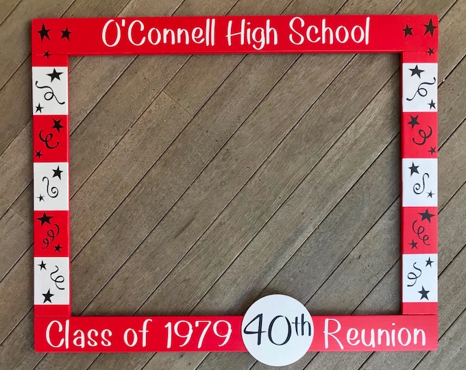 Reunion Photobooth Frame, High School Class Reunion Photo Booth, School ...