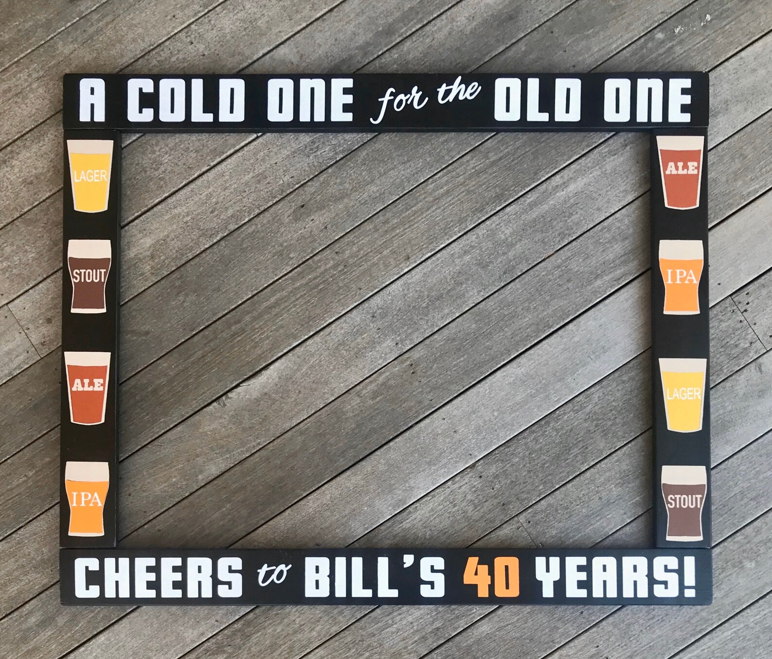 BEER Photo Booth Frame Prop Cheers and Beers Frame 30th - Etsy