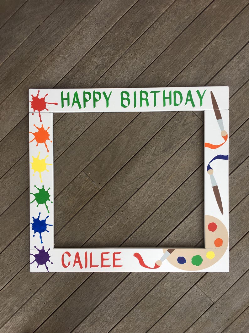 BIRTHDAY Photo Booth Frame Paint Party Photo Booth Mardi | Etsy
