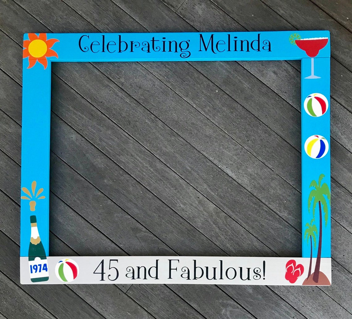 Margarita Beach Photo Booth - Booze Photo Booth Frame - 40th Birthday ...