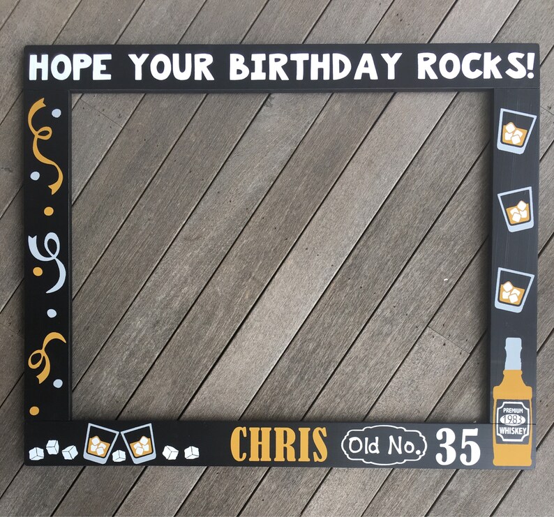 Whiskey Birthday Photobooth Booze Photo Booth Frame 40th | Etsy