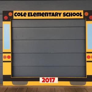Yellow Bus Photobooth - Photo Booth Frame Prop - First Day of School ...