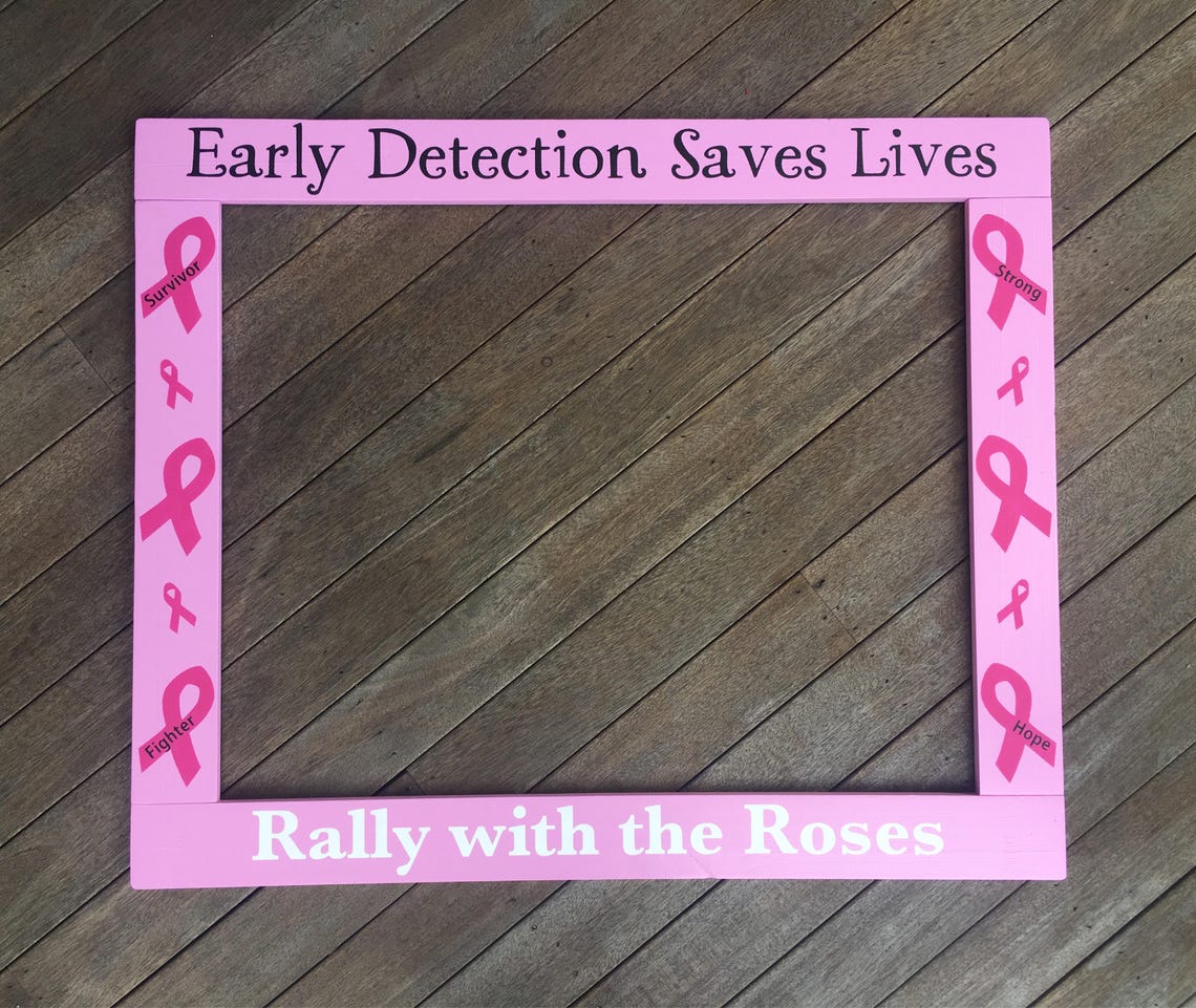 Relay for Life Photo Booth Frame - Fundraiser Wood Photo Prop - Breast ...