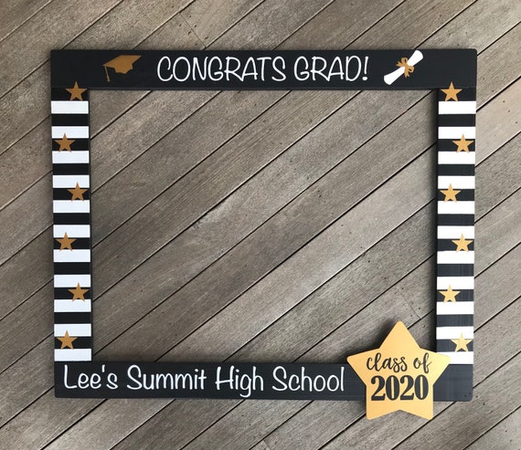 Grad Stripes Photo Booth Frame Graduation Frame Prop Photo | Etsy