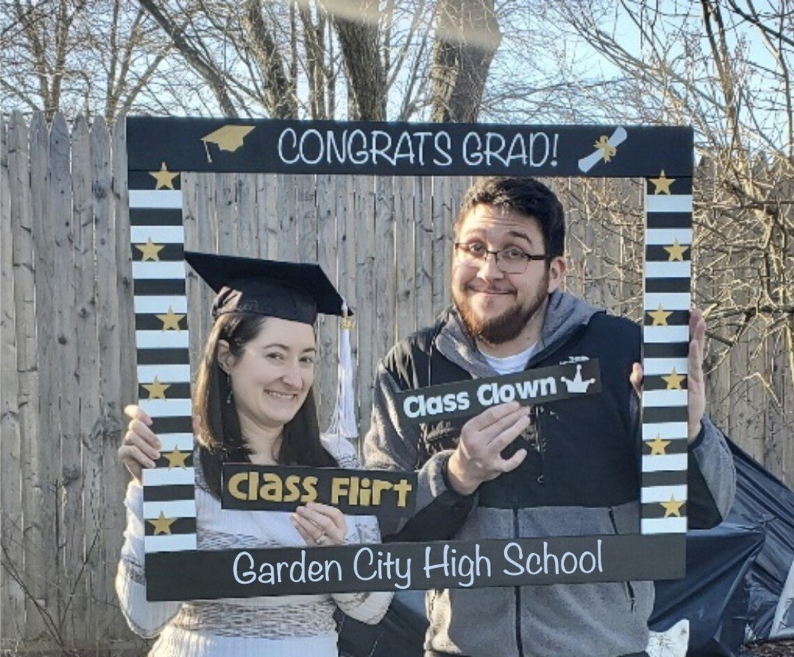 Grad Stripes Photo Booth Frame Graduation Frame Prop Photo - Etsy