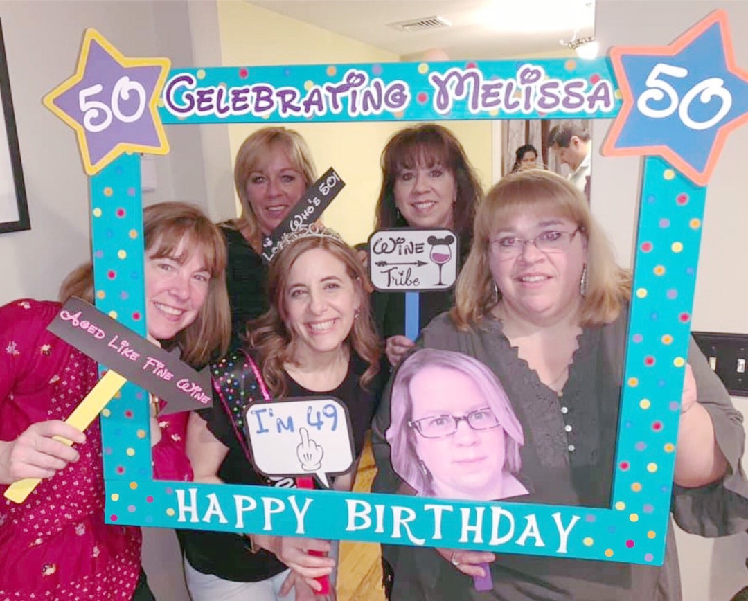 Polka Dot Birthday Photo Frame Prop - 1st Birthday Photo Booth Frame ...