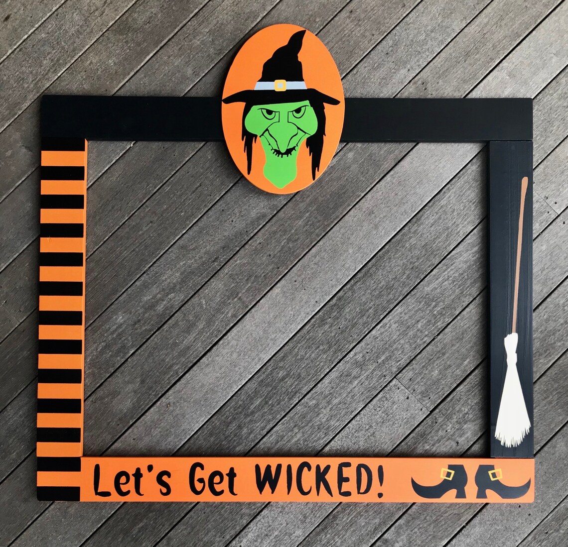 Halloween Photo Booth Frame Witch Photobooth Frame Prop | Etsy