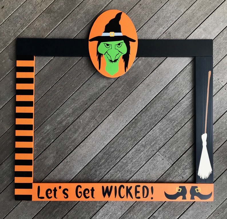 Halloween Photo Booth Frame Witch Photobooth Frame Prop - Etsy