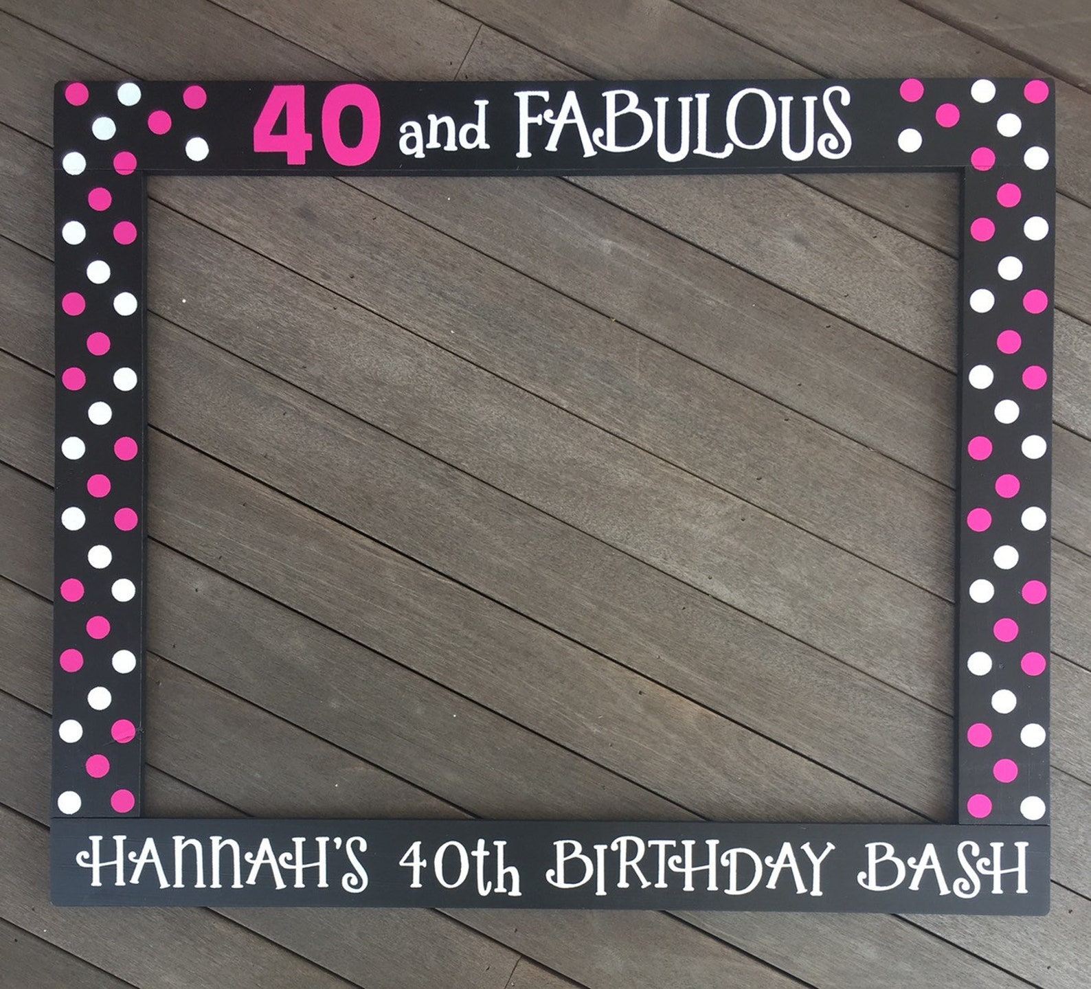 40th Birthday Photo Booth Prop Forty and Fabulous Birthday | Etsy