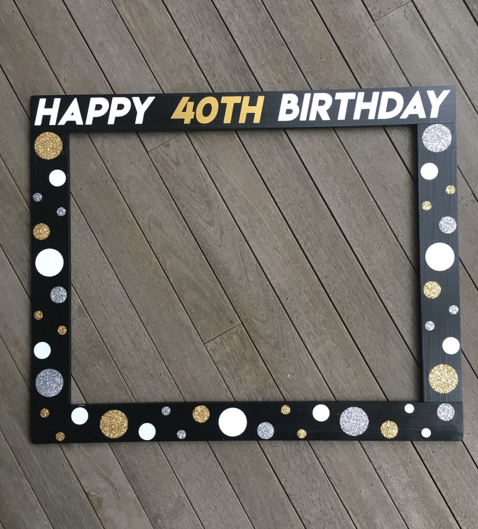 40th Birthday Photo Booth Prop Forty and Fabulous Birthday | Etsy