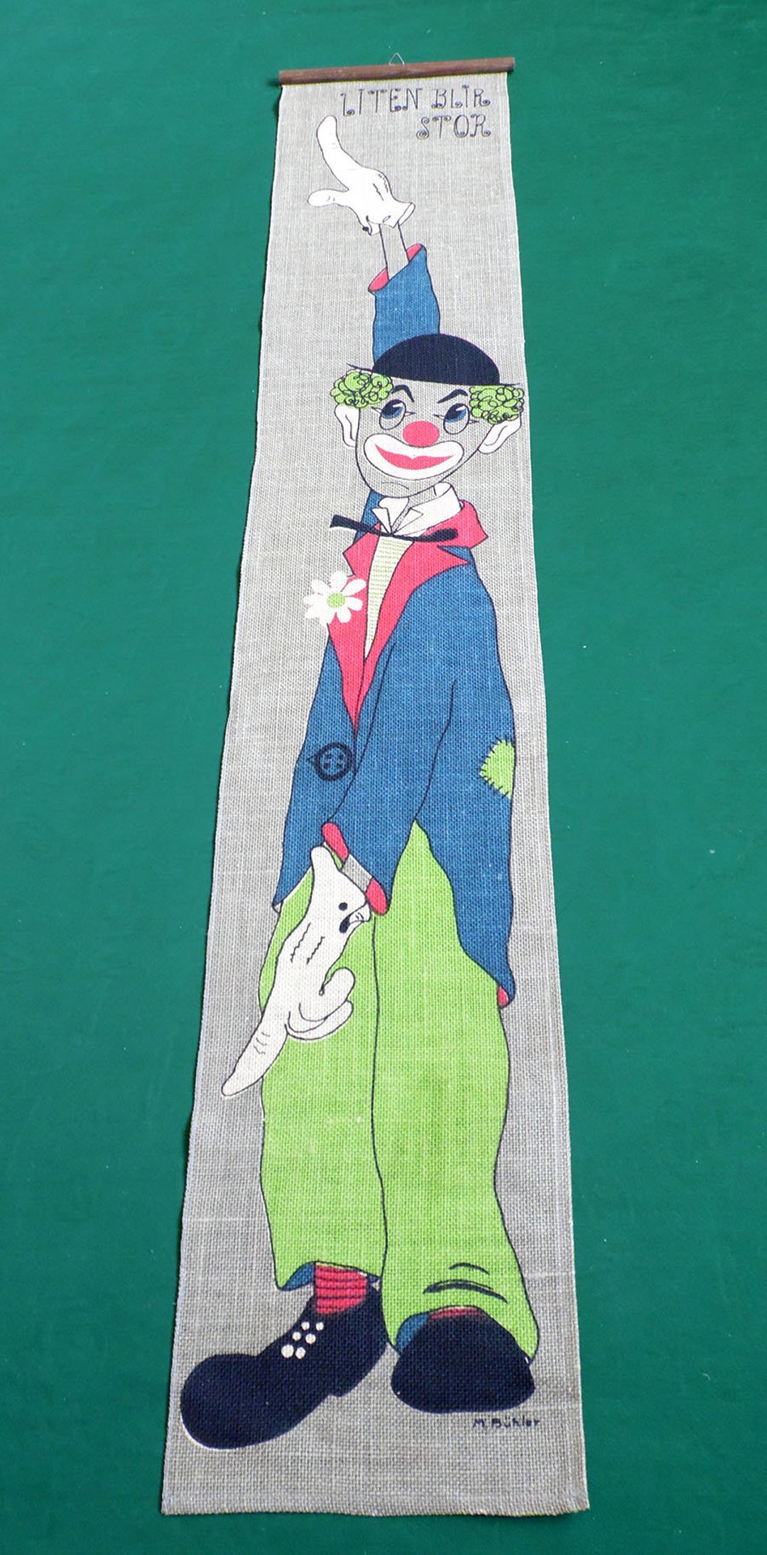 Vintage Height Chart With a Clown. Growth Chart. Scandinavian - Etsy
