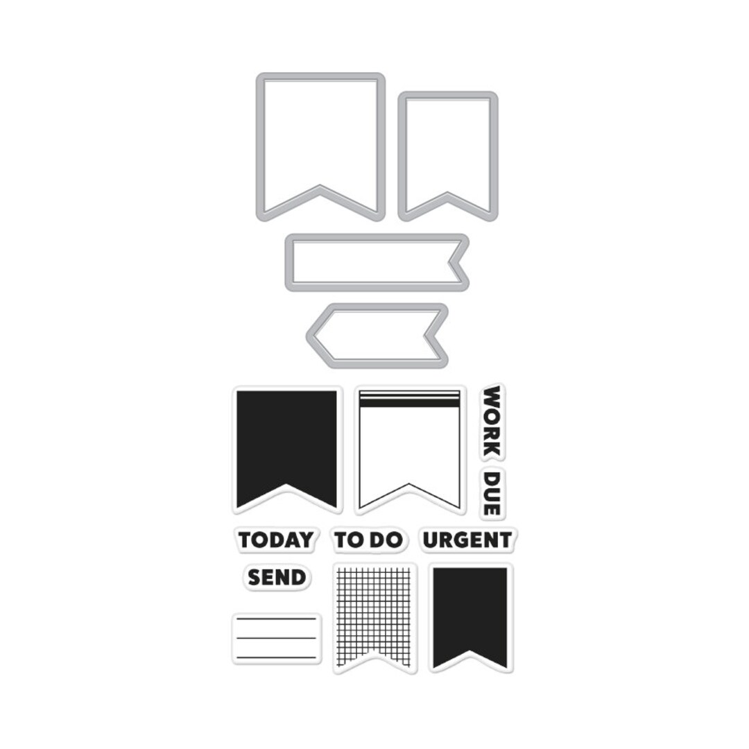 Clearly Kelly Planner Banners Hero Arts Clear Stamp & Cut Die Set DC173 ...