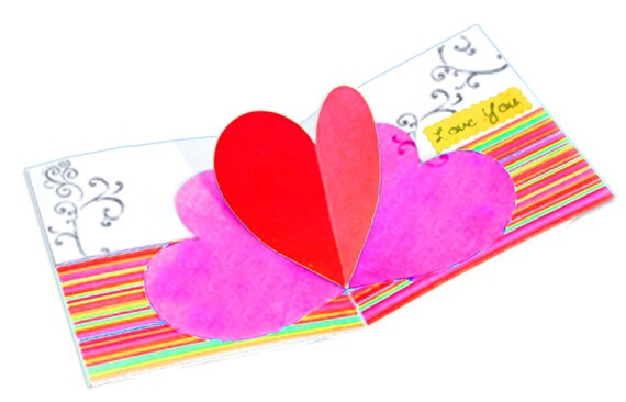 3D Pop-up Heart Card 656026 Sizzix Bigz XL Die | Etsy