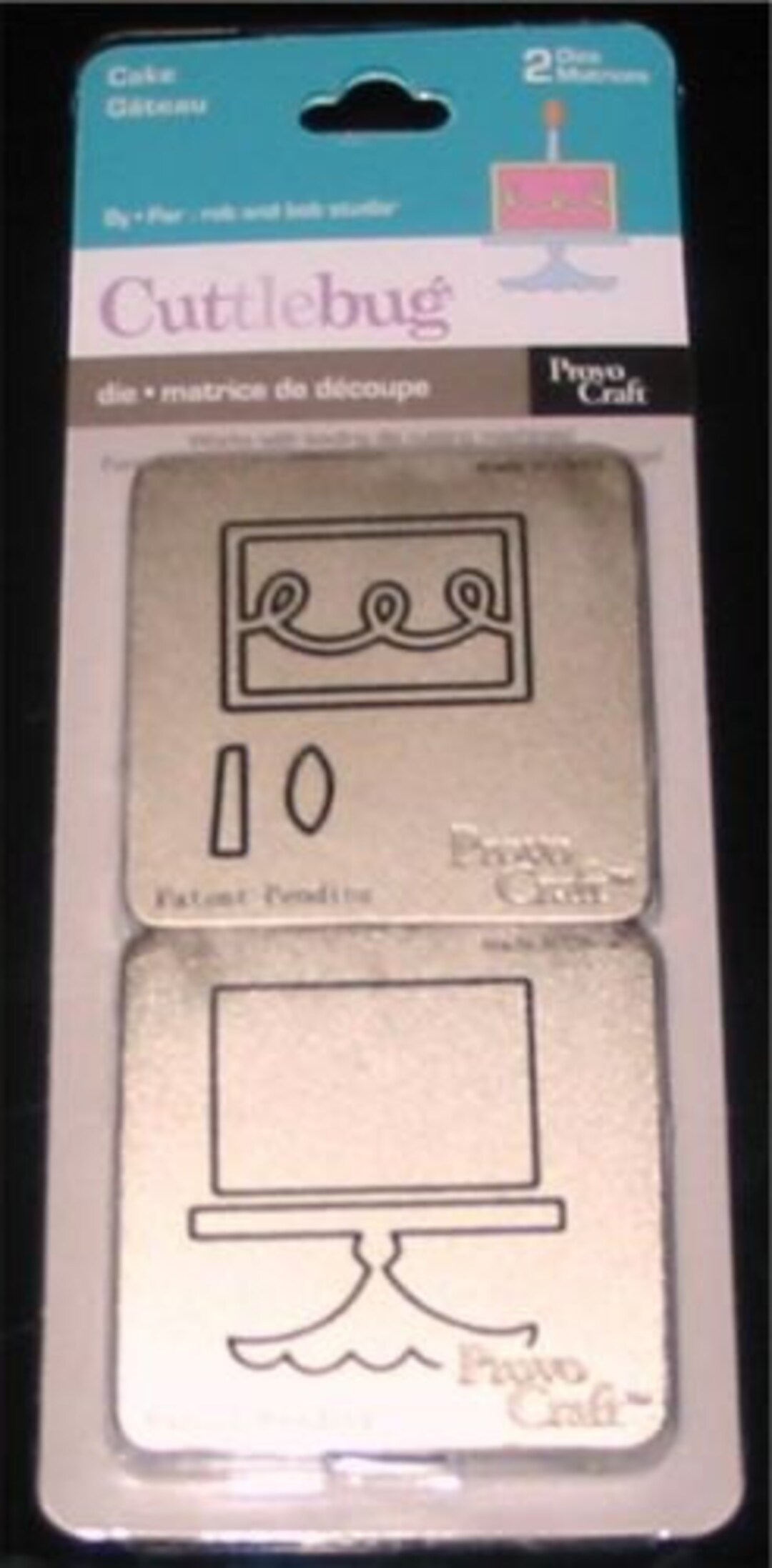 Cake Cuttlebug 2 Die Pack of 2" X 2" Dies 37-1544 for Birthday or ...