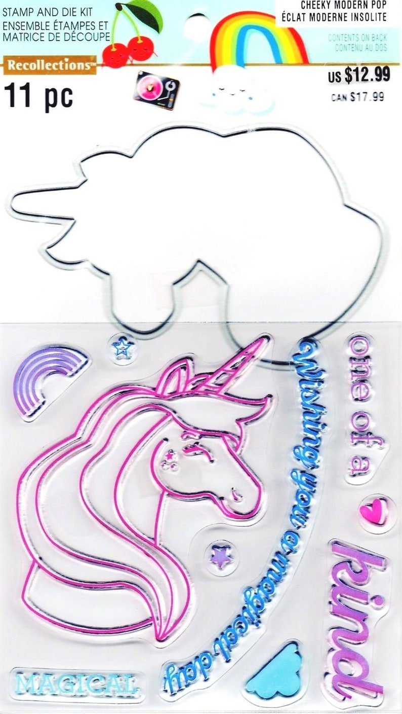 Unicorn Clear Stamp and Die Set by Recollections 535934 NEW - Etsy