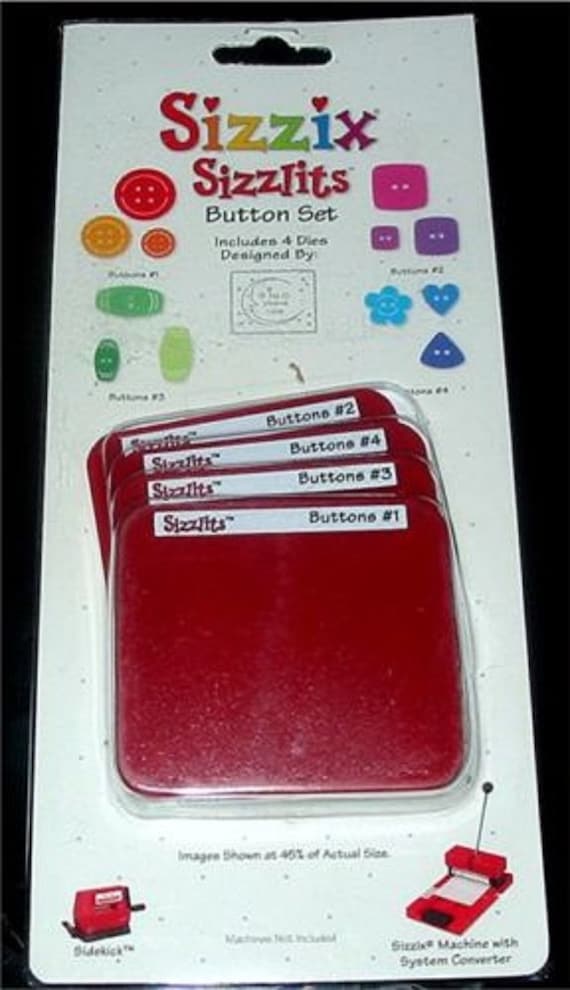 Button Die Set 38-9690 Sizzix Sizzlits 4 Buttons Dies | Etsy