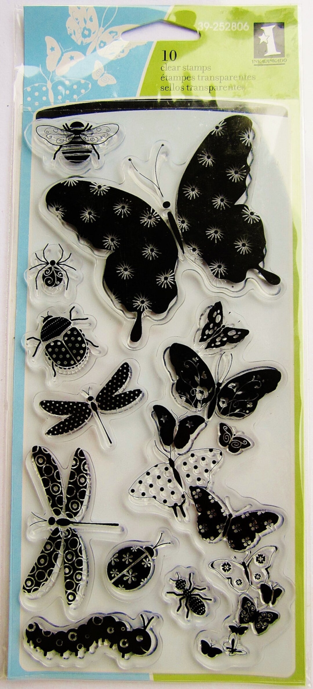 PATTERNED BUGS Clear Acrylic Stamp Set by Inkadinkado Stamps With ...