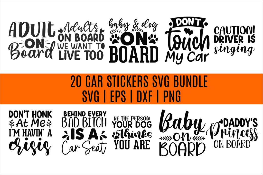 Sassy & Sarcastic Car Decal SVG Pack | Funny Bumper Stickers | Perfect ...