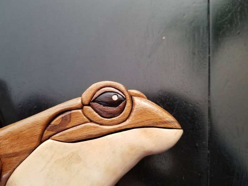 Natural Wood Frog Intarsia | Etsy