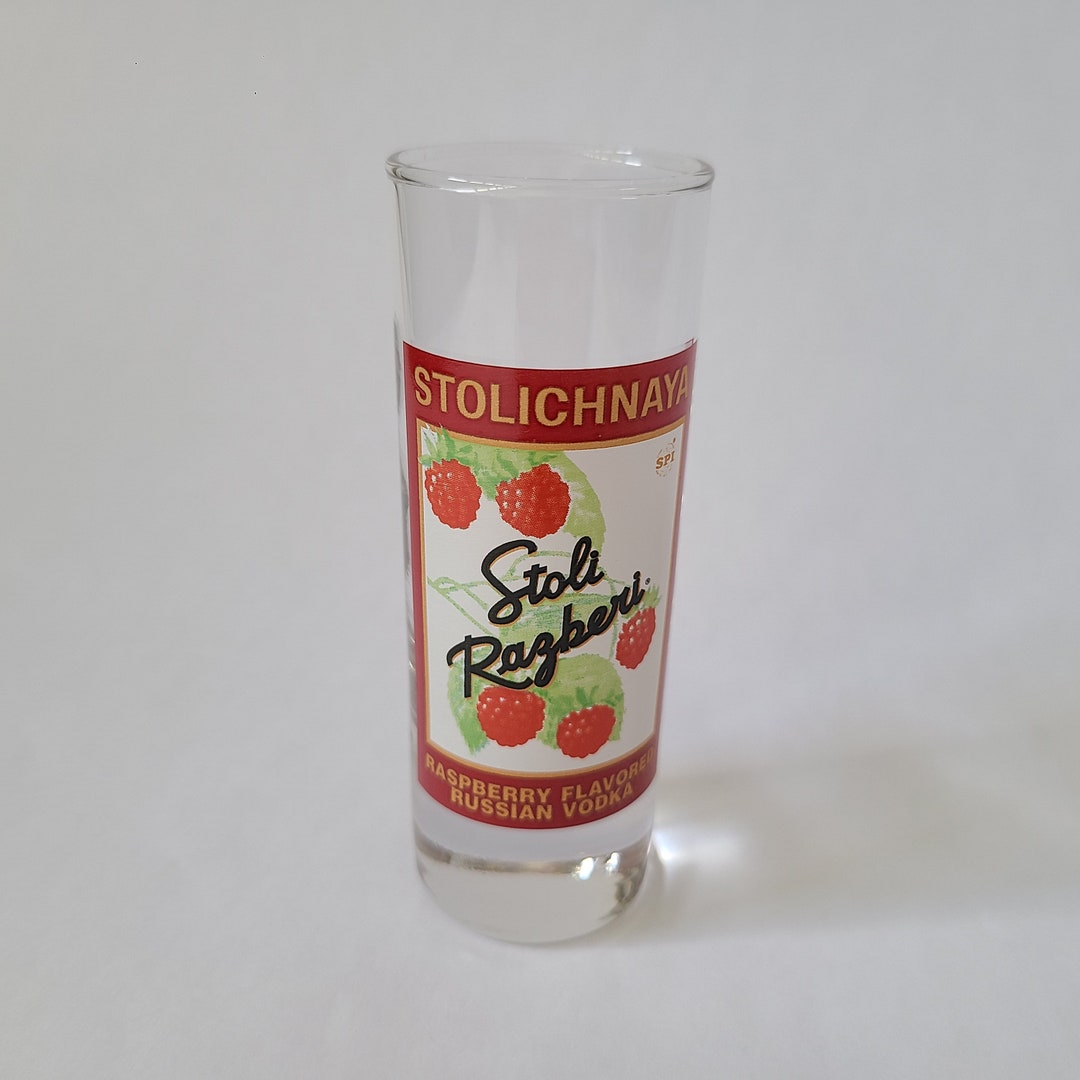 Stolichnaya Raspberry Flavored Russian Vodka Tall Shooter Shot Glass 4 ...