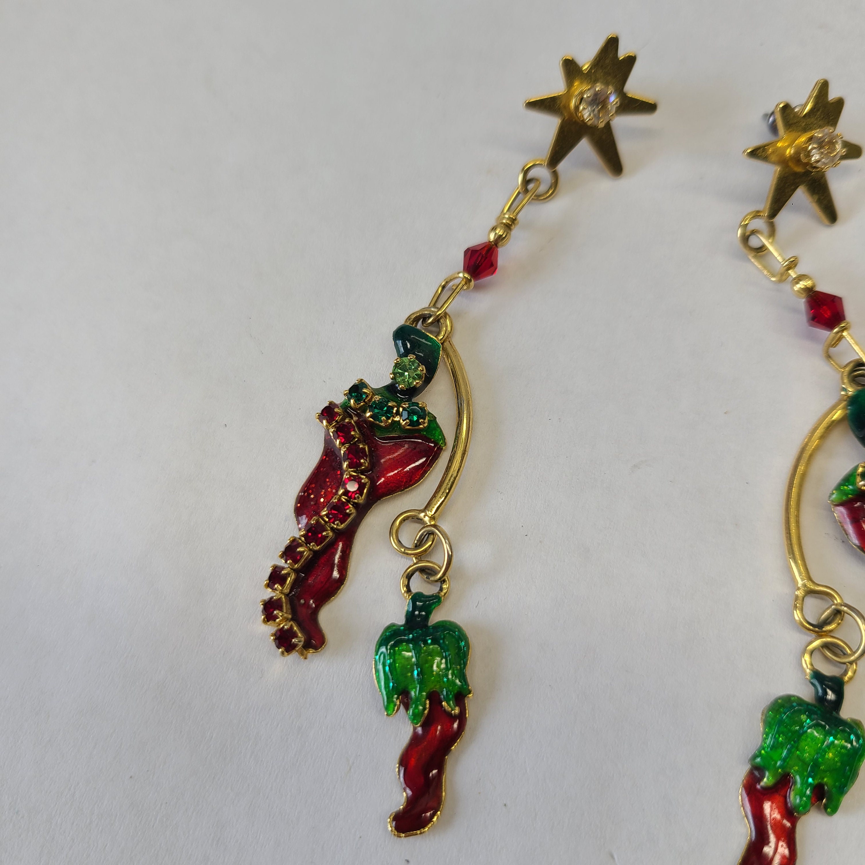 Vintage Lunch at the Ritz Serrano Salsa Snack Earrings Red Hot - Etsy