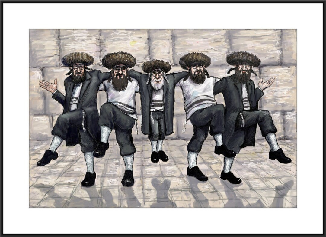 Dancing Hassids,the Holy Land Collection,original Print by Ben Asher ...