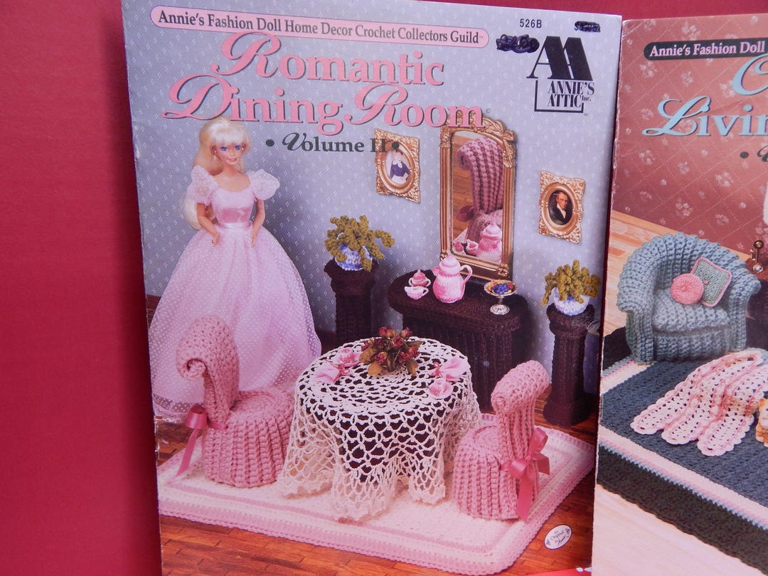 Crochet Collectors Guild Annie's Fashion Design Doll Home Decor Dining ...