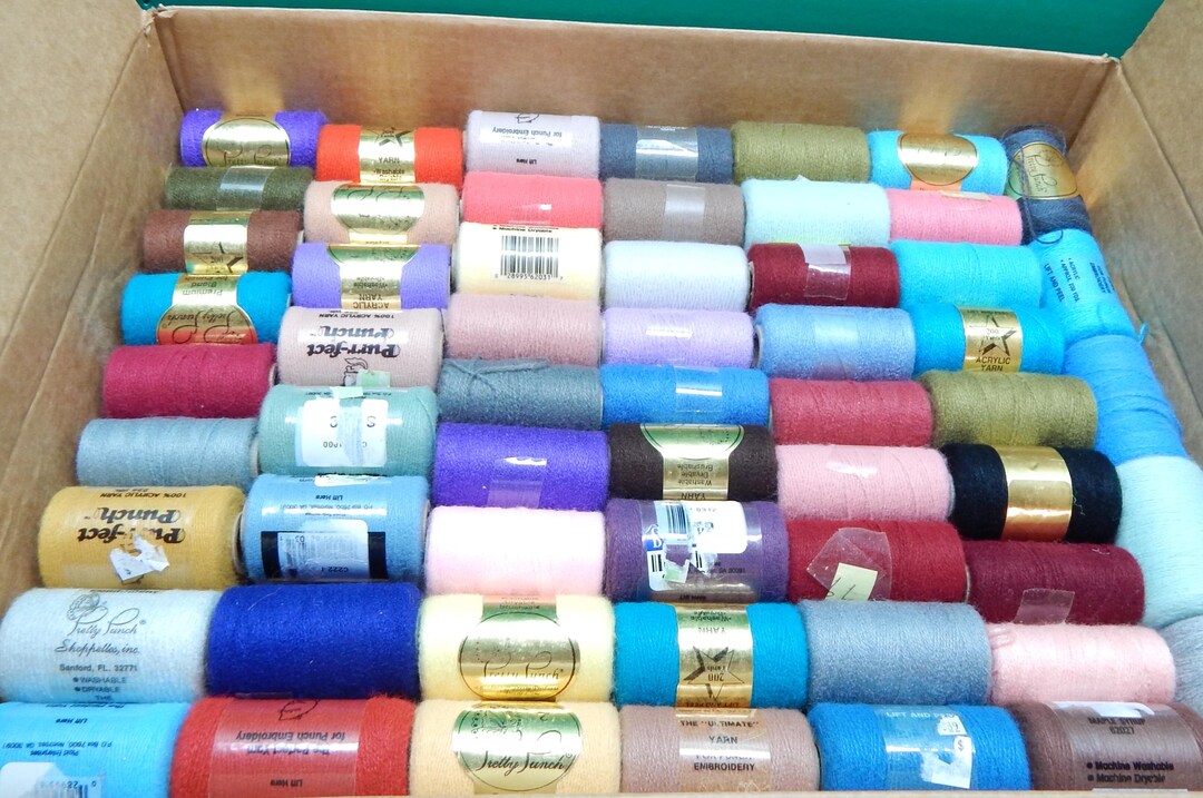 Pretty Punch Spools Boxed Lot With Variety of Colors Clean and Good ...