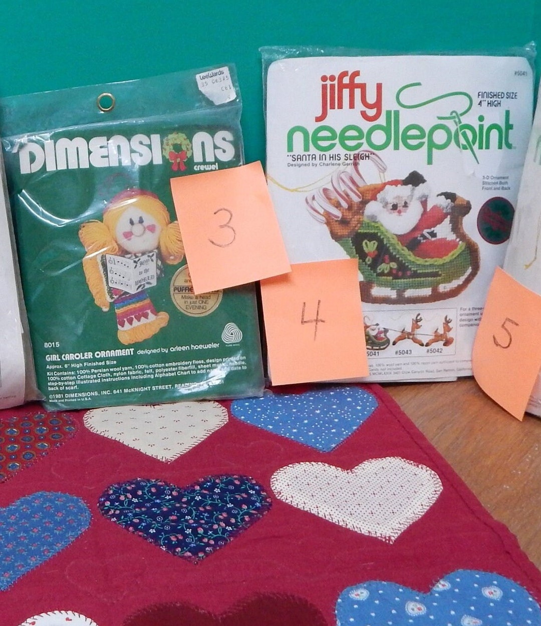 Christmas Jiffy Needlepoint Ornaments Kits Sold Individually 2 ...