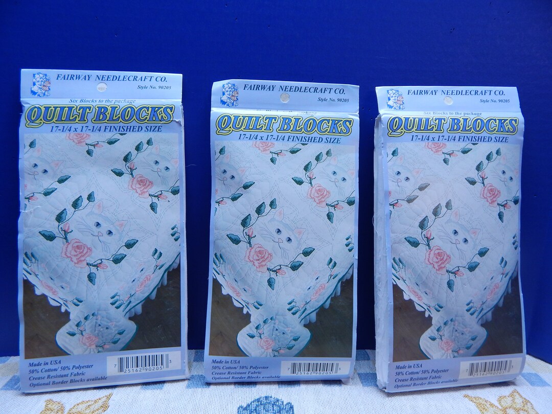 Quilt Blocks 17 4/4 X 17 1/4 Finished Size 3 Packages of 6 Blocks ...