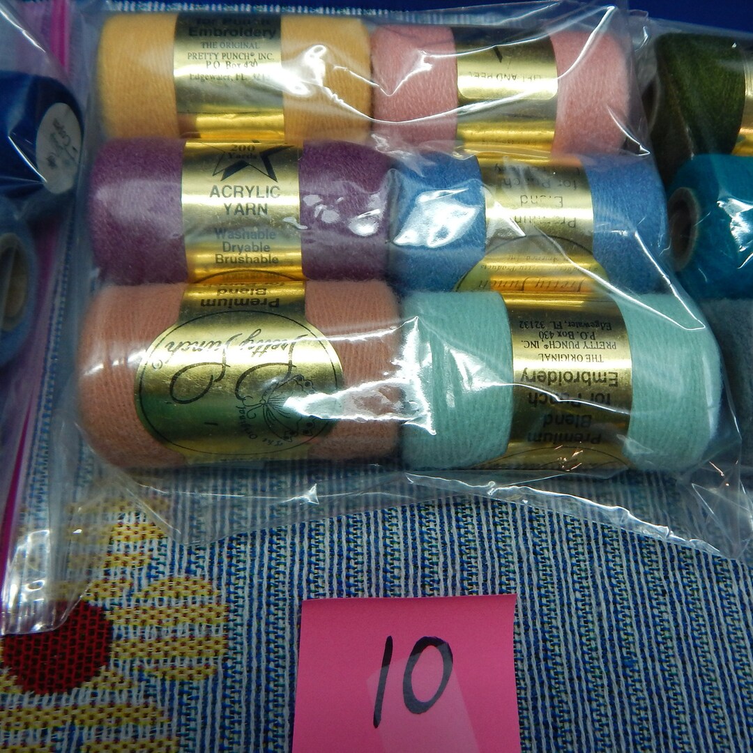 PRETTY PUNCH Loop Punch Embroidery Spool Yarn Sold Individually Vintage ...