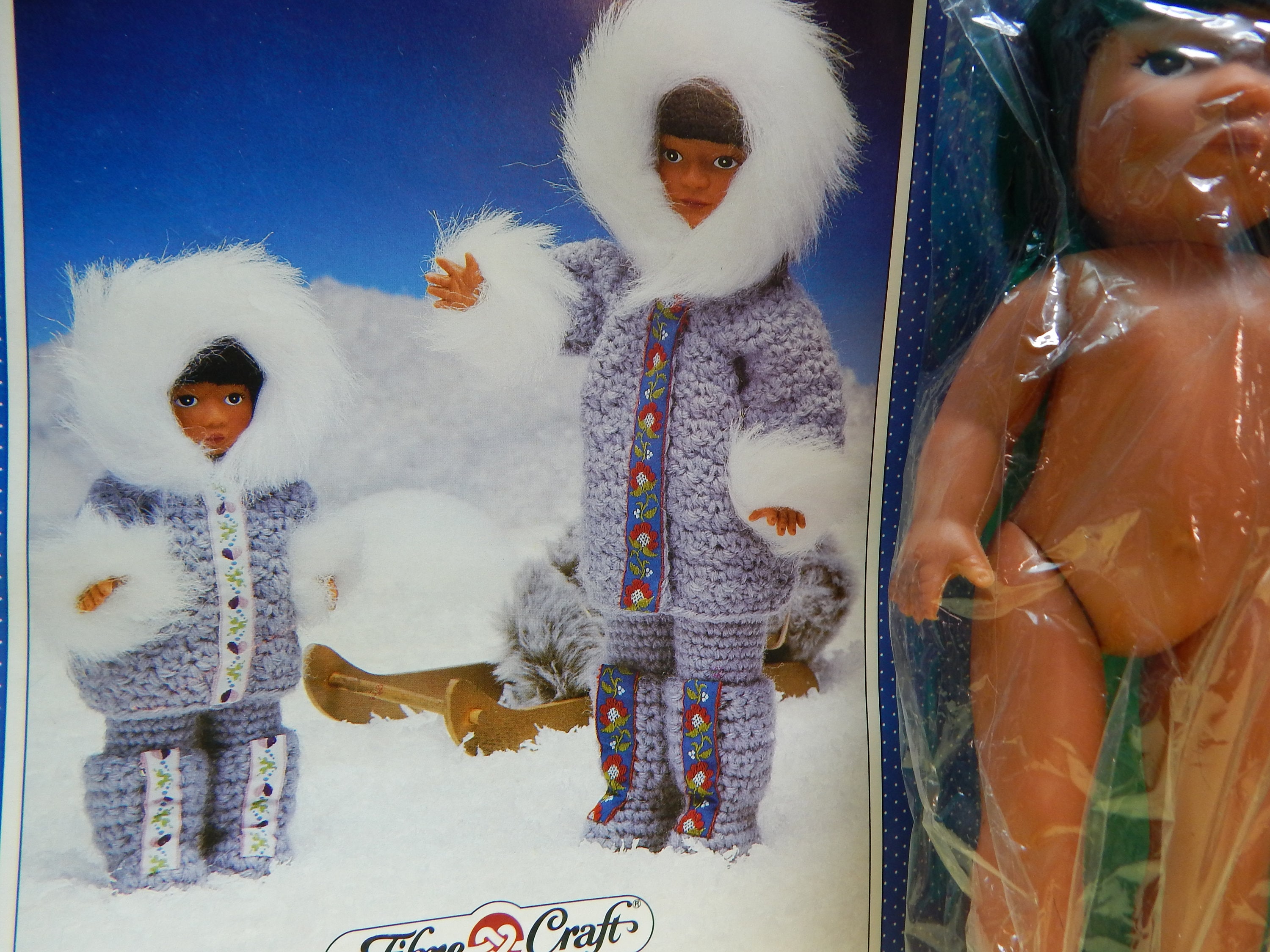 Ethnic Dolls Eskimo Mom 14 and Child 8 Set Kit by | Etsy