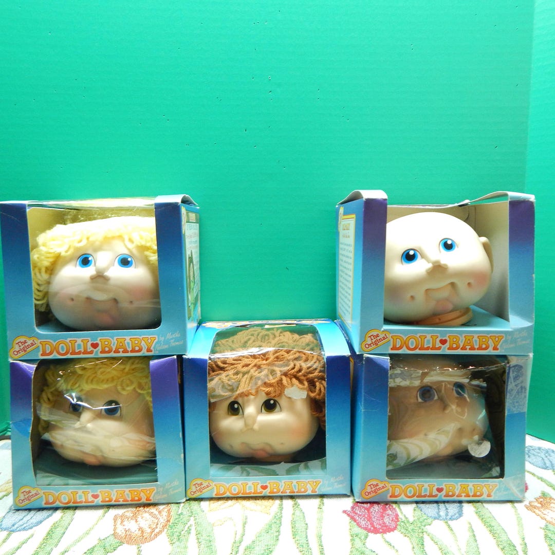 Doll Baby Original Heads 1 Short Curly Rust Hair/green Eyes, 2 Short ...
