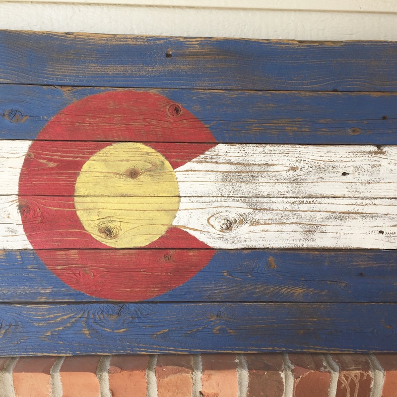 Wood Colorado Flag - Etsy