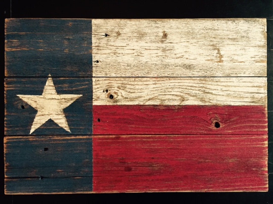 Rustic Wood Texas Flag Sign Hand Painted - Etsy