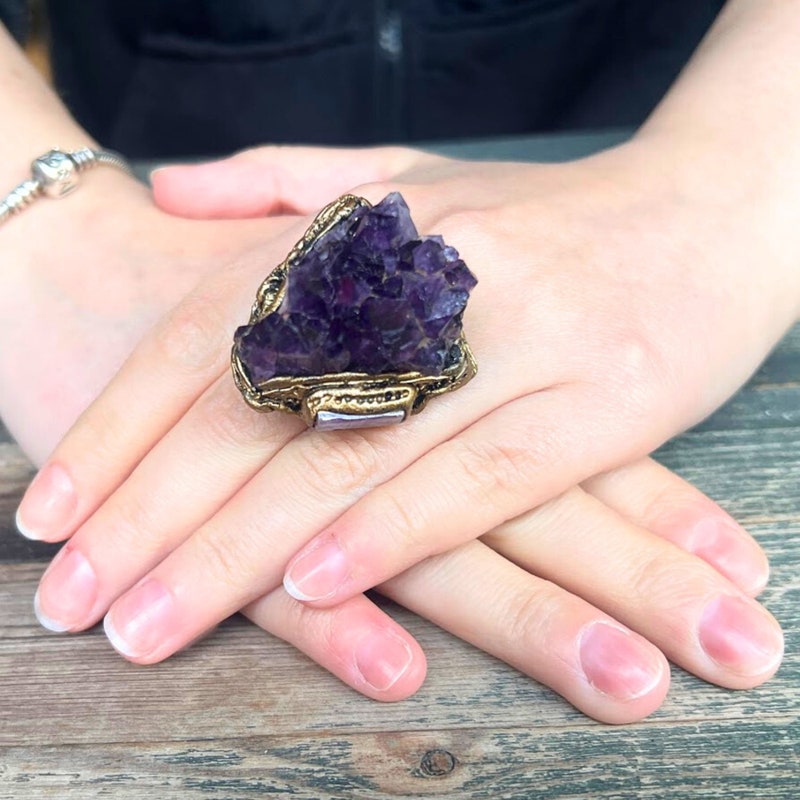 Geode Ring - Etsy