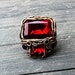 Blood Red Large Ring, Huge Bold Oversize Ring, Extravagant Statement ...