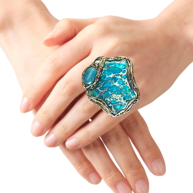 Large Stone Ring - Etsy