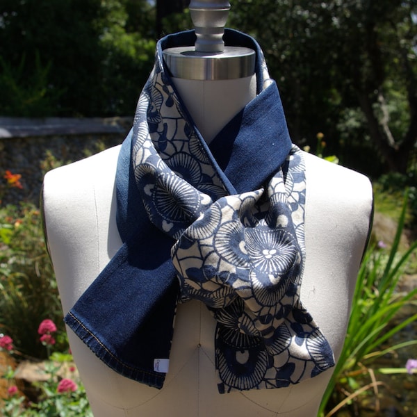 Denim Scarf - Etsy