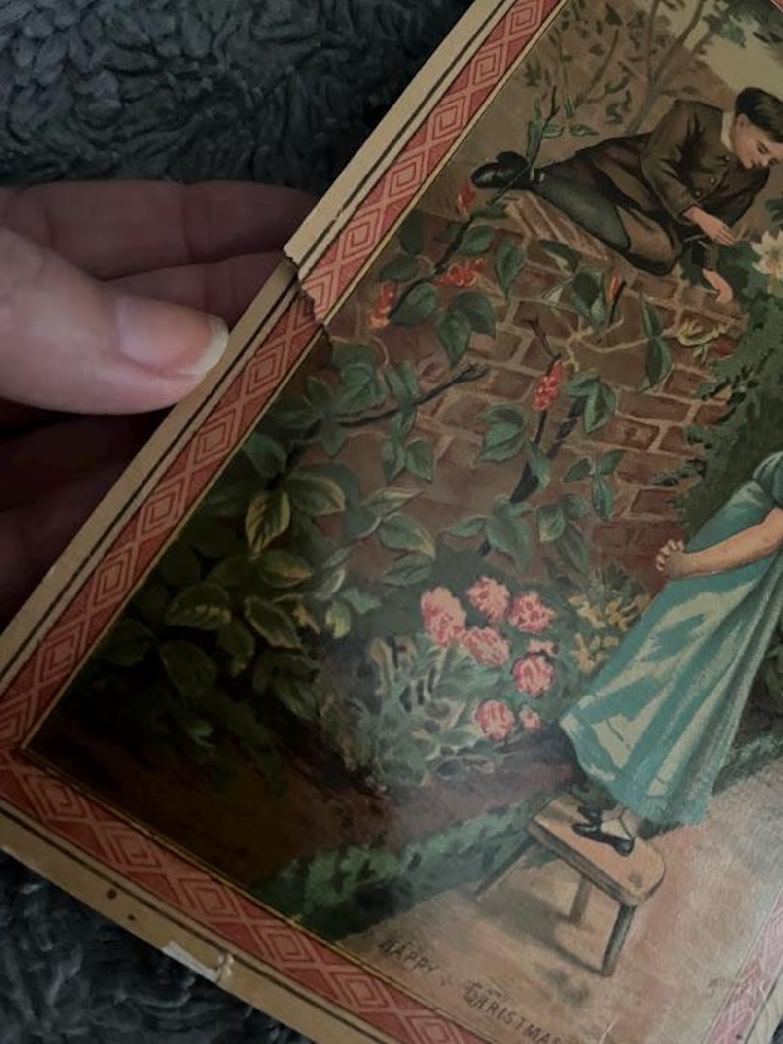 Victorian Era Christmas Trading Card – Wishing You a Happy Christmas - Etsy