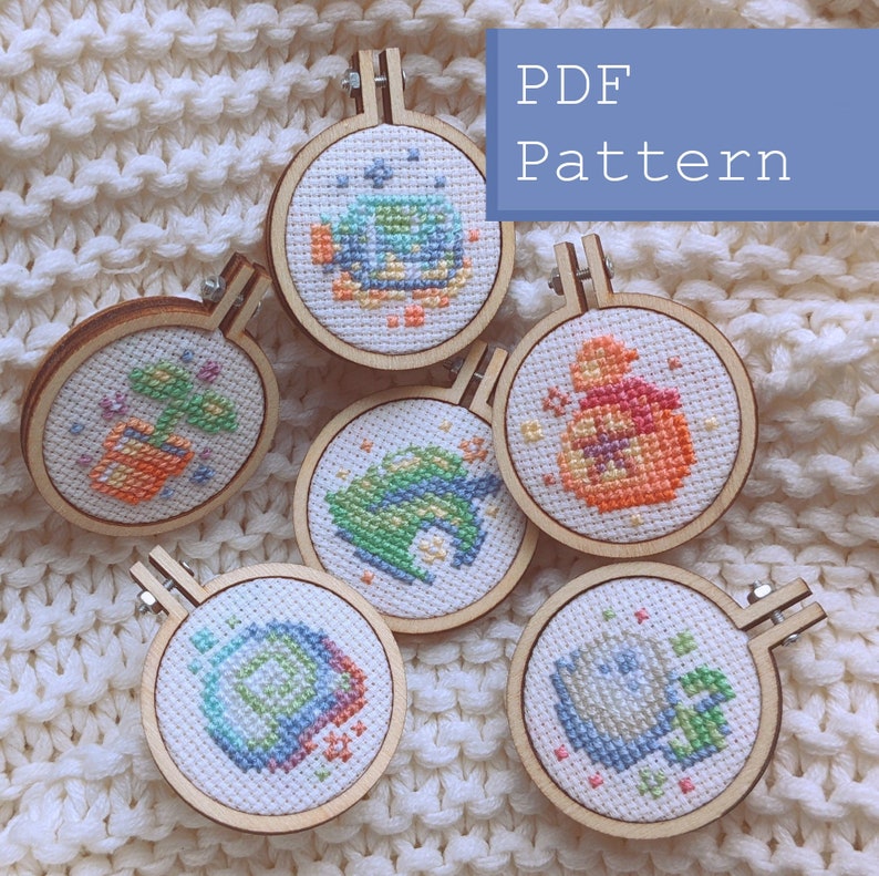Animal Crossing Inspired Miniatures Cross Stitch Pattern - Etsy