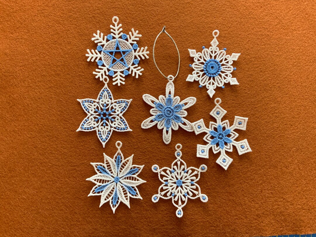 FSL Snowflake Ornament Set de 10 - Etsy France