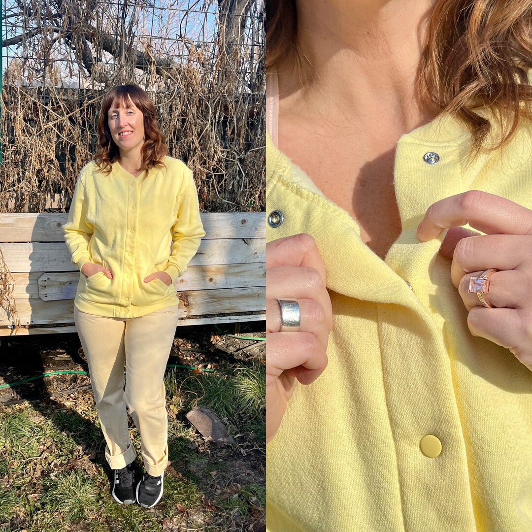 Vintage Blair Yellow Snap-front Jacket • 80s Retro Outerwear - Etsy