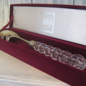 Vintage Mikasa Crystal Wedding Cake Server in Its Original Red | Etsy