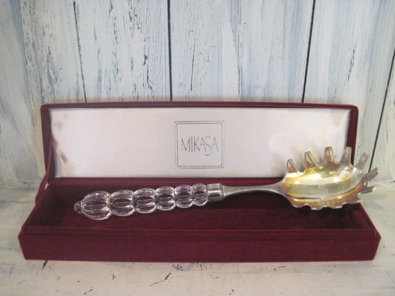 Vintage Mikasa Crystal Wedding Cake Server in Its Original Red | Etsy