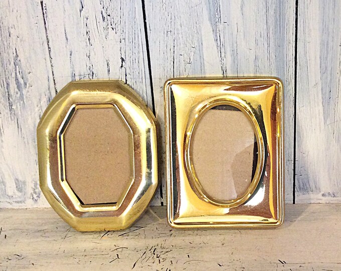 Vintage Brass Small Photo Picture Frames, Brass Picture Frames, Brass ...
