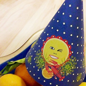 Winking Full Moon - Crayfish Party Theme - Party Hat - Printable PDF ...