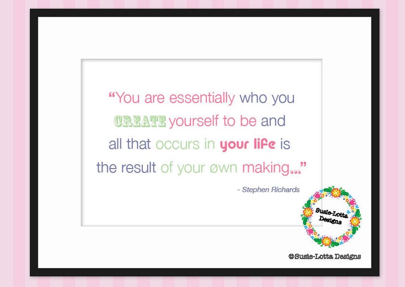 Create Yourself Positive Quote Printable PDF Poster - Etsy