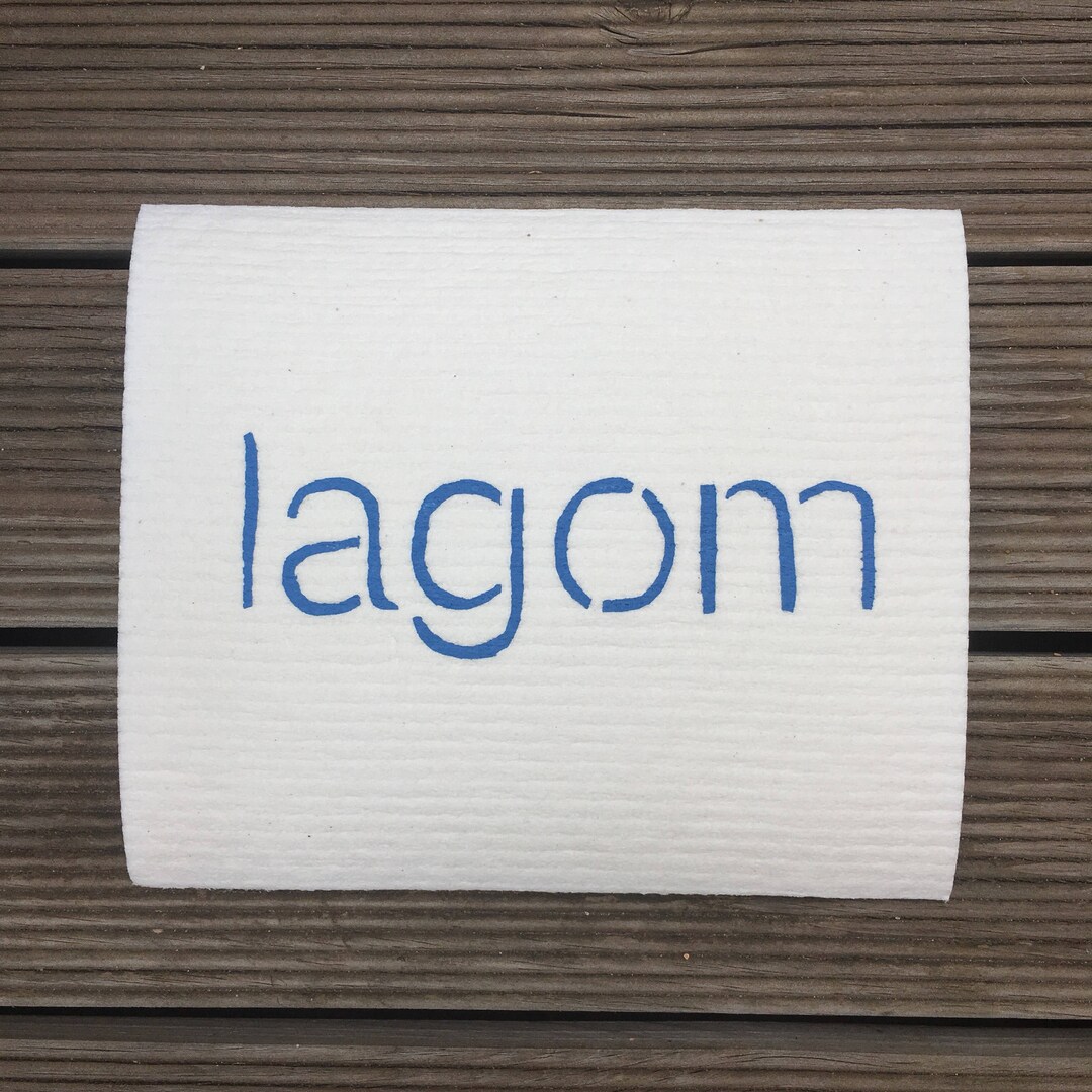 Lagom Design- Hand Screen Printed Swedish Dish Cloth - Etsy